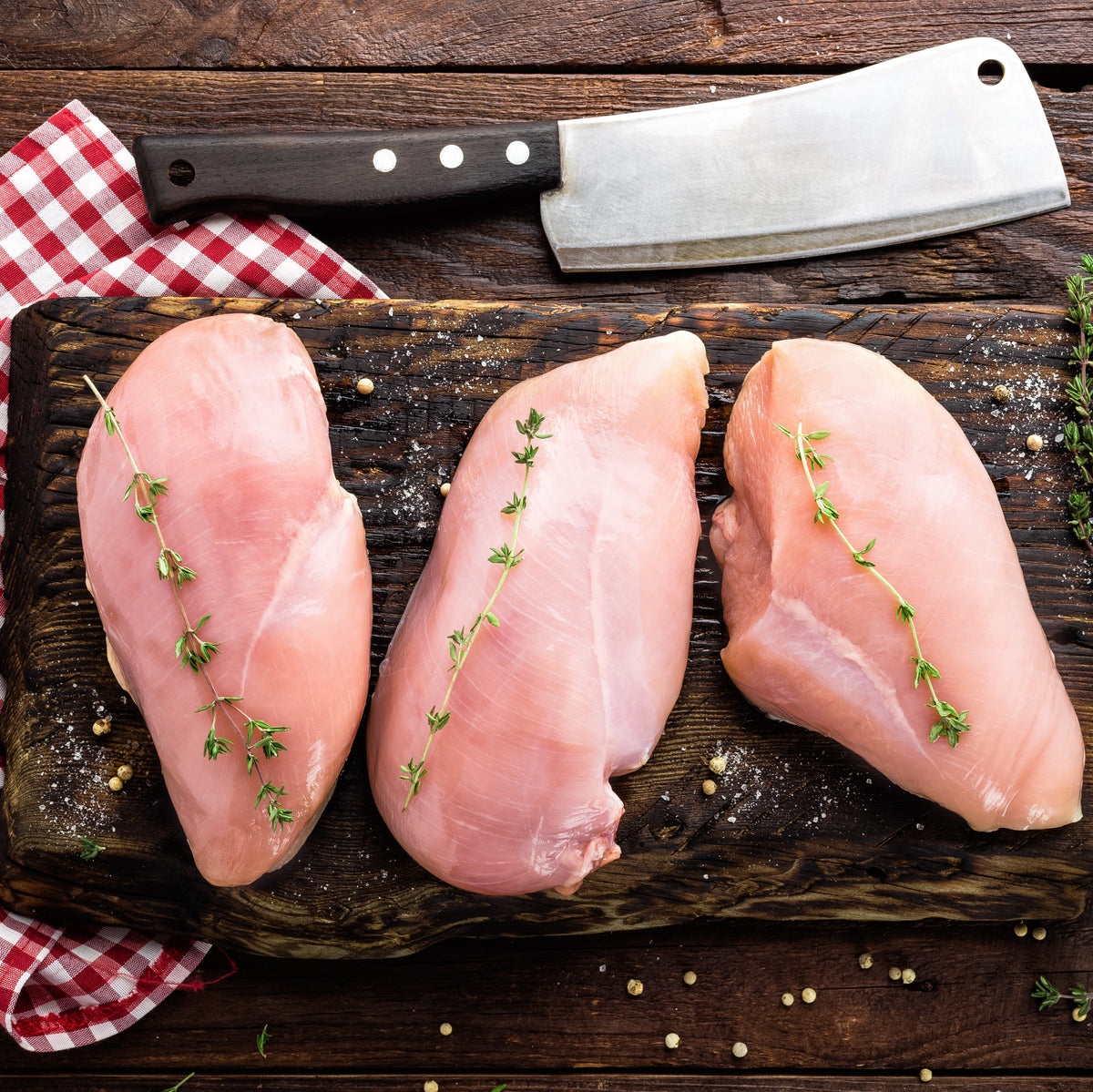 Quick frozen, un-aged Free range Chicken Breast – Pheasants Hill Farm