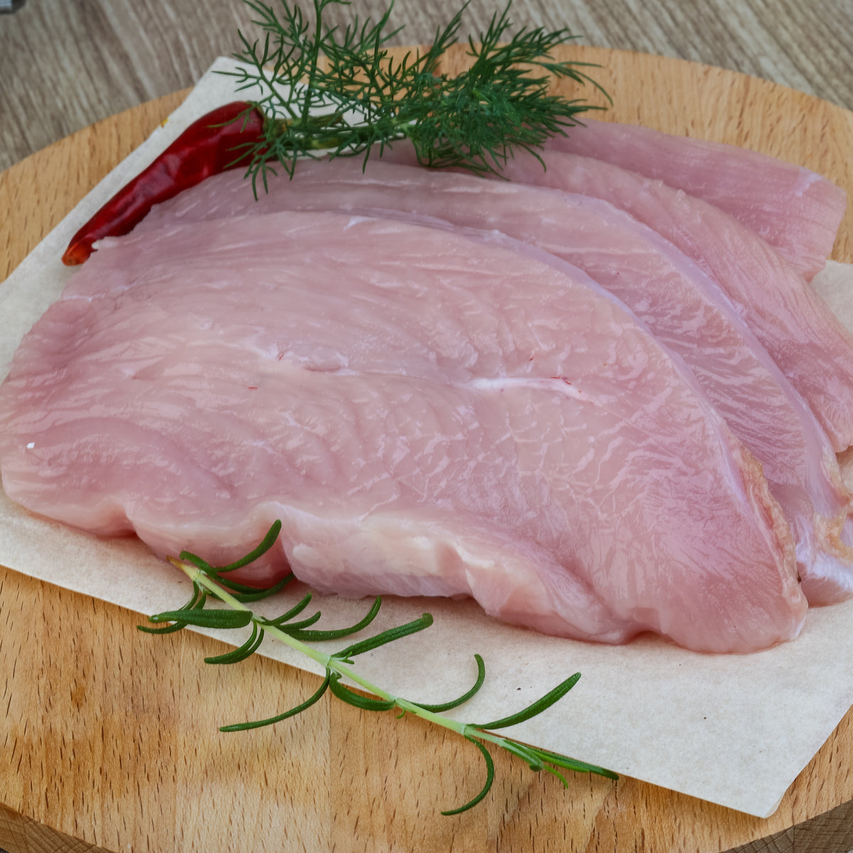 Free range turkey breast (boned, skin on, frozen) – Pheasants Hill Farm